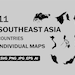 Southeast Asia Country Maps SVG Bundle Set - SEA Countries Nation ...