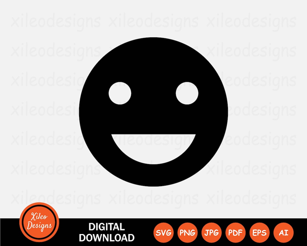 Happy Face Icon SVG - Smile Smiley Emoji Emoticon Cheerful Positive ...