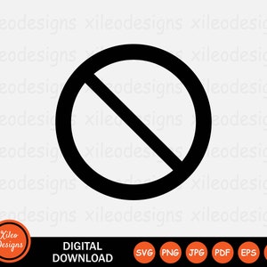 Prohibition Icon SVG - Do Not Allowed Sign Cannot Prohibited Empty ...