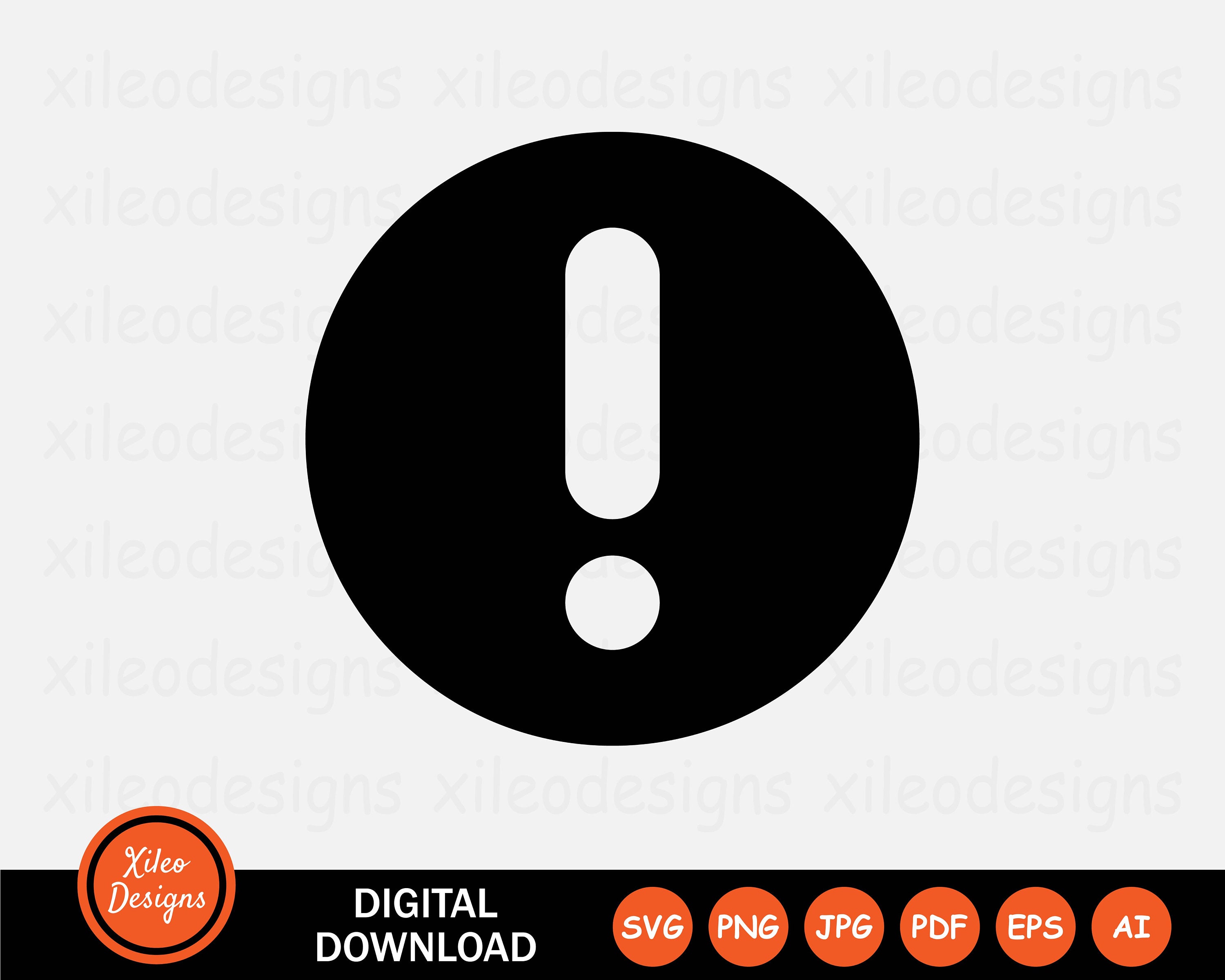Error Icon SVG Round Circle Exclamation Mark Alert Caution Warning Sign ...