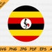 Uganda Round Flag SVG - Ugandan Circular Banner, Country National ...