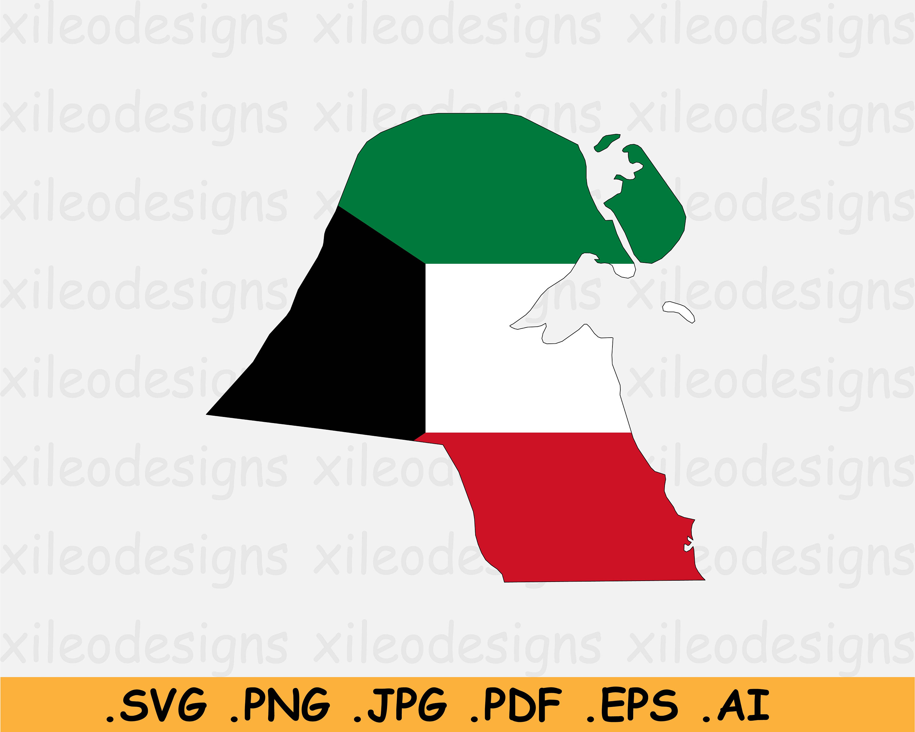 Kuwait Map Flag SVG Kuwaiti SVG Cricut Cut File Country - Etsy Singapore