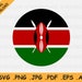 Kenya Round Flag SVG - Kenyan Circular Banner, Country National Circle ...