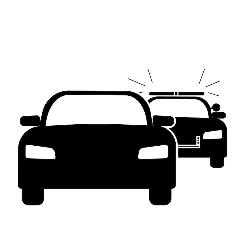 Pulled Over Stop by Police Cop Car Law Enforcement Vehicle - Etsy