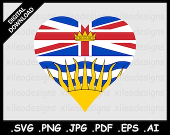 Bc Love Flag Svg - Etsy UK