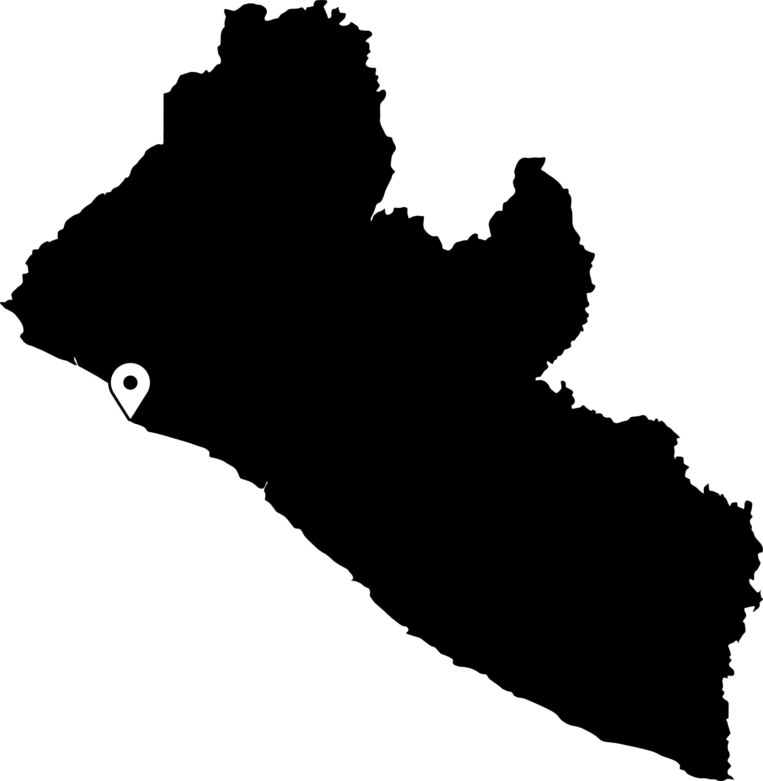 Monrovia Liberia Map Capital City Country Location Pin Black | Etsy