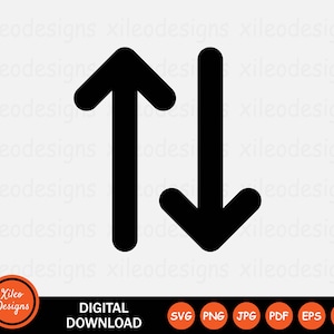 Up and Down Arrow Icon SVG Upload Download Exchange Graphic Vector ...