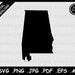 Alabama Map SVG, AL USA State Boundary Border, Alabamian United States ...
