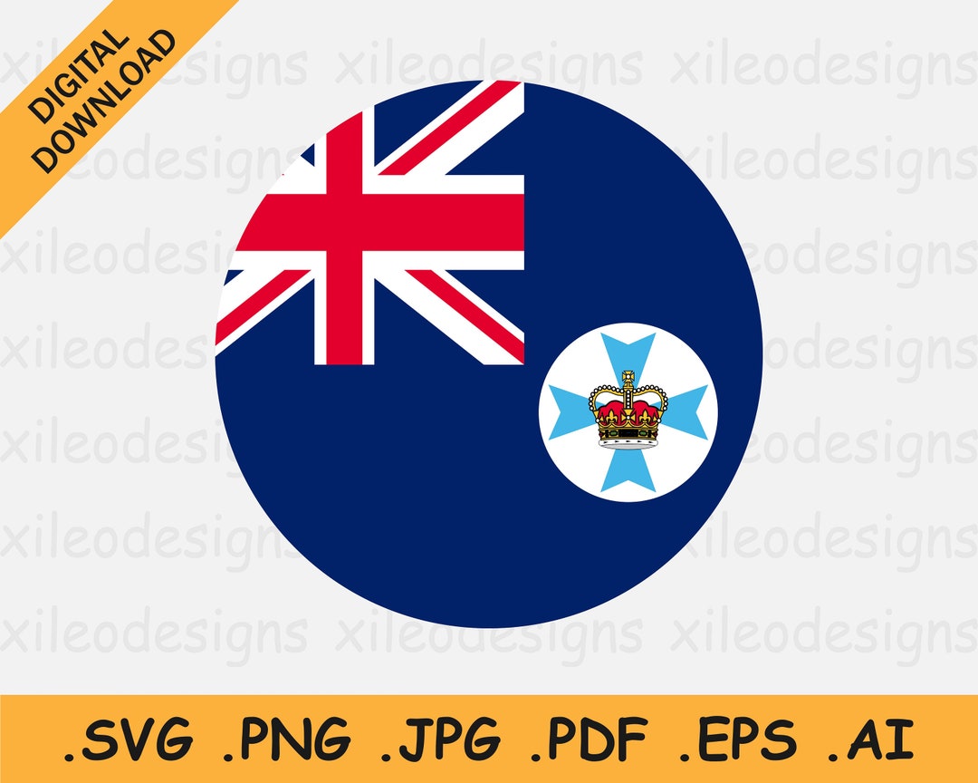 Queensland SVG, Qld Australia Australian State Circular Circle Round ...