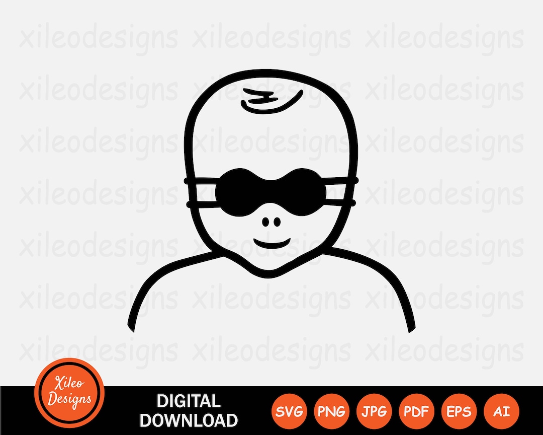 Child Swimming Goggles SVG - Baby Eye Swim Protection Blind Infant ...