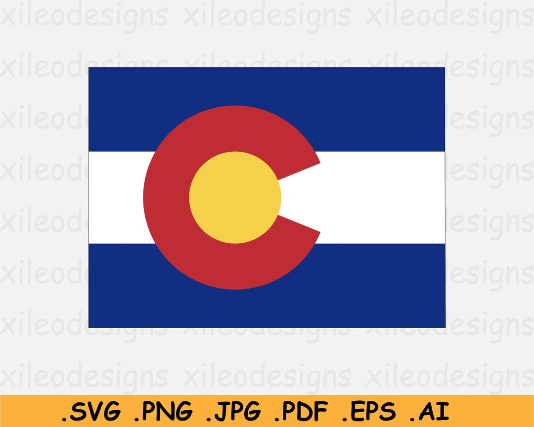 Colorado Map Flag SVG, CO USA United States Flag Map, State Border Map ...