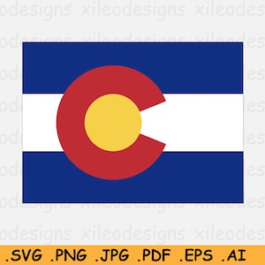 Colorado Map Flag SVG, CO USA United States Flag Map, State Border Map ...