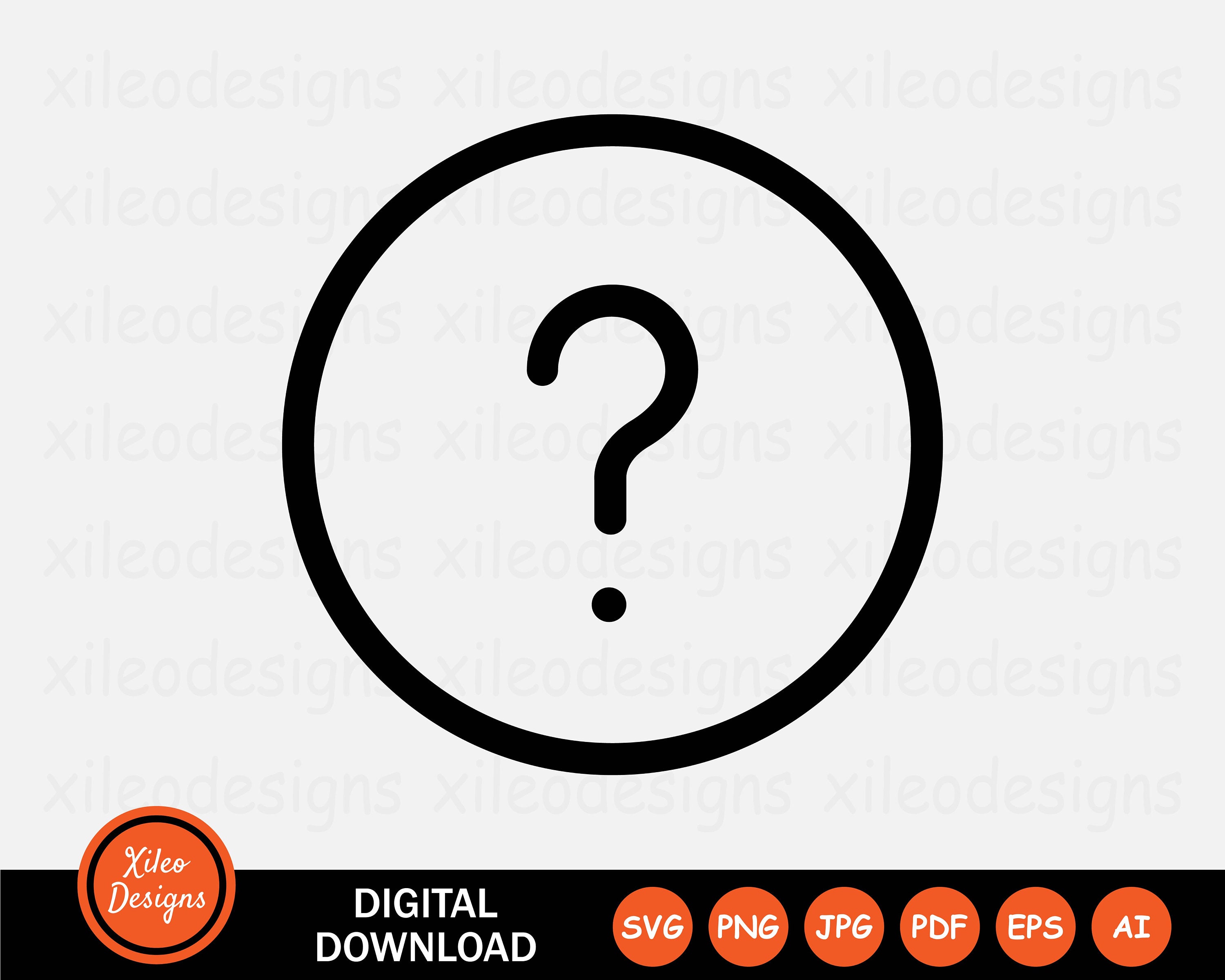 Help Round Icon SVG Question Mark Circle Info Q&A FAQ Png Jpg Eps Ai ...
