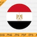 Egypt Round Flag SVG Egyptian Circular Banner (Instant Download) - Etsy