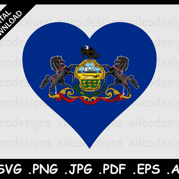 Pennsylvania Coat of Arms Vector - Etsy