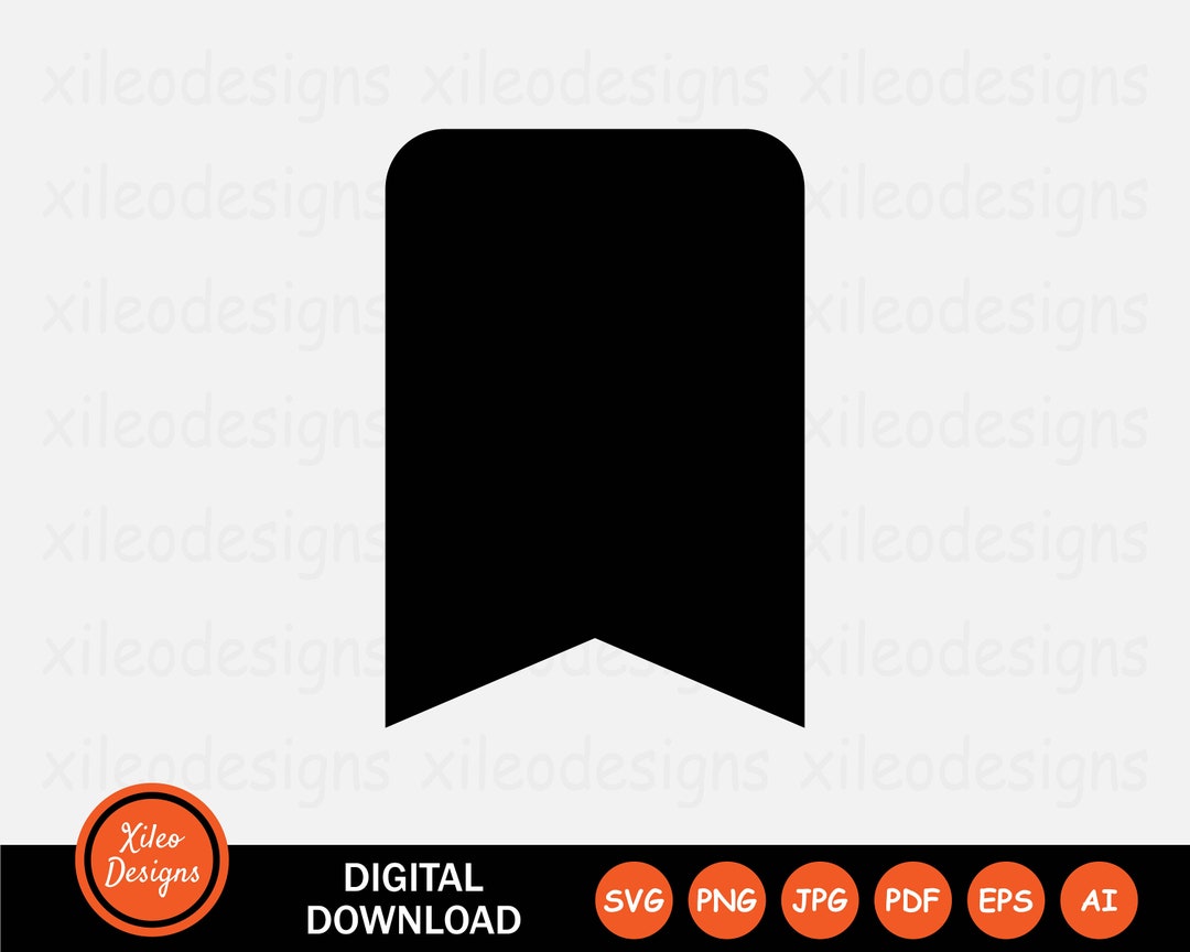 Bookmark Tag Icon SVG Ribbon Shape Book Mark Note Page Graphic Vector ...