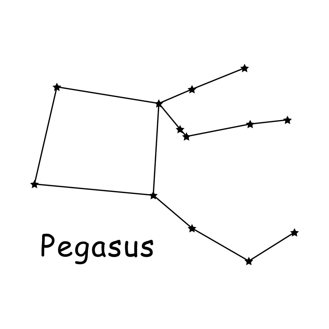 Pegasus Constellation Stars Star Greek Mythology Pegasus Night Sky Icon ...