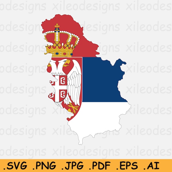 Serbian Flag Svg Png - Etsy