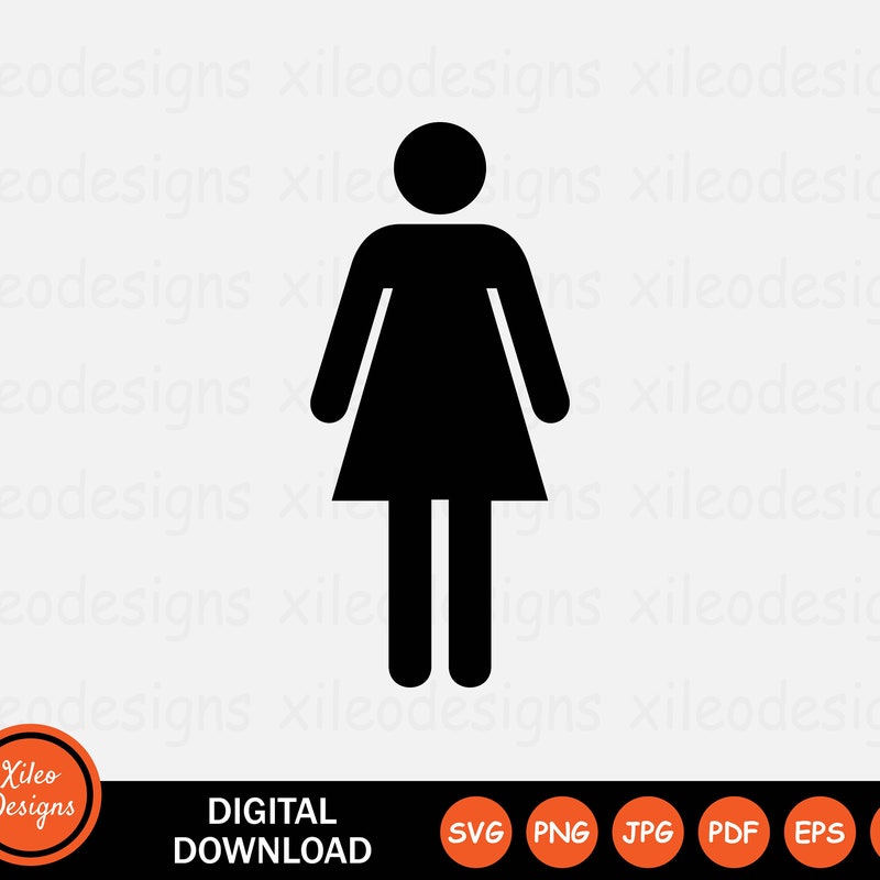 Female Bathroom Sign - Etsy