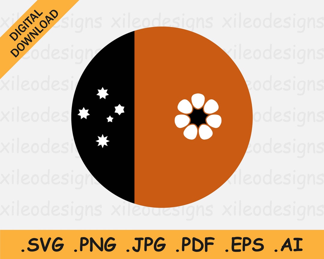 Northern Territory SVG, Round Flag SVG, Cricut Cut File, Australia ...