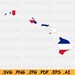 Hawaii Flag Map SVG, Hawaiian HI USA State Border Boundary Shape ...