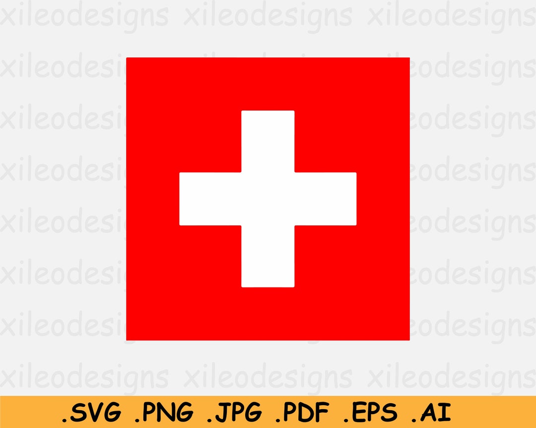 Switzerland SVG National Flag, Swiss Nation Country Banner, Cricut Cut ...