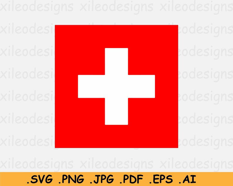 Switzerland SVG National Flag Swiss Nation Country Banner - Etsy
