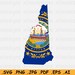 New Hampshire Map Flag SVG - NH USA United States of America, State ...
