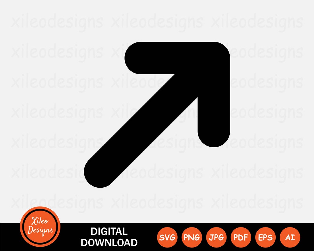 Point Arrow Top Right Icon SVG Corner Pointer Exit Path Png Jpg Eps Ai Pdf Digital Download ...