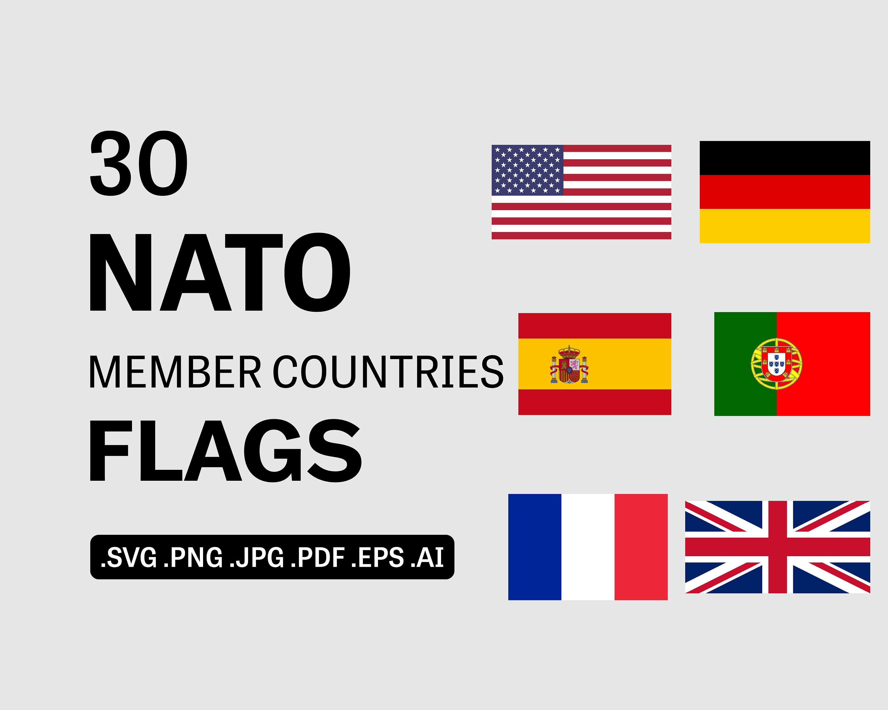 NATO Member Countries Member Countries Flags Drawing By , 54% OFF