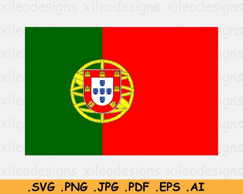 Portugal Flag SVG, Portuguese National Nation Country Banner, Civil ...