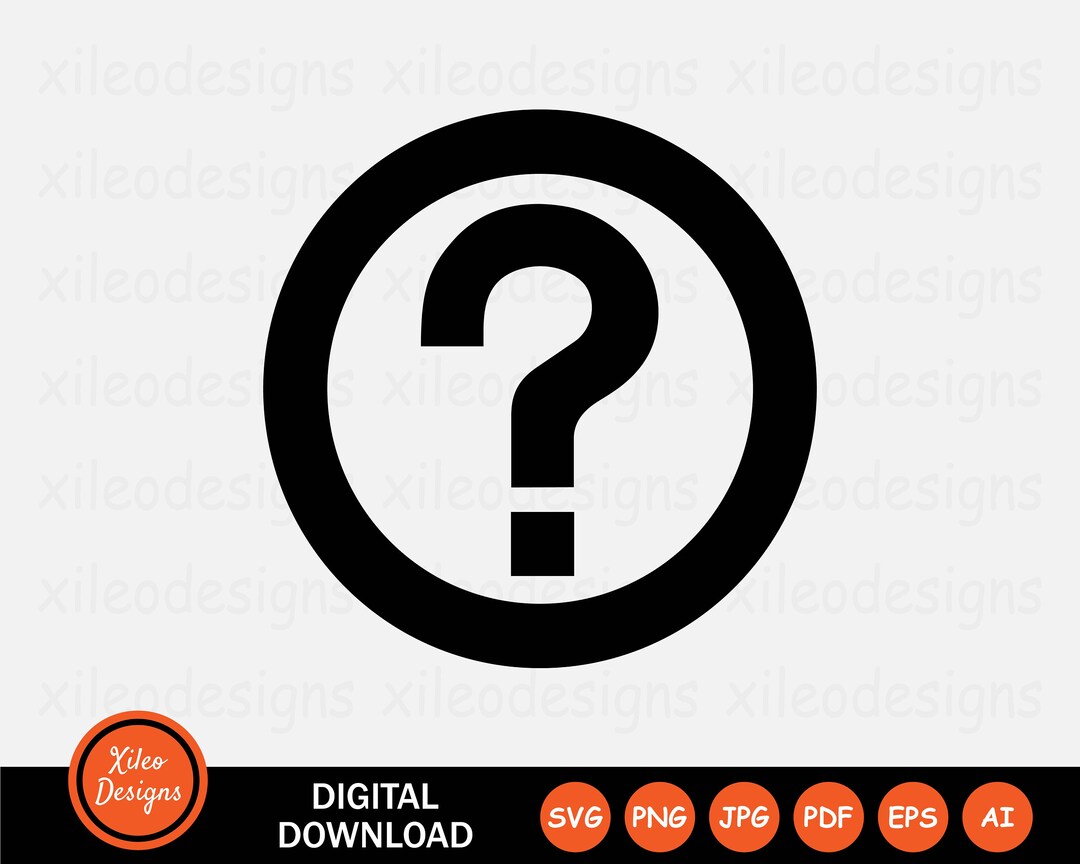 Round Question Mark Icon SVG Help FAQ Information Info Graphic Vector ...