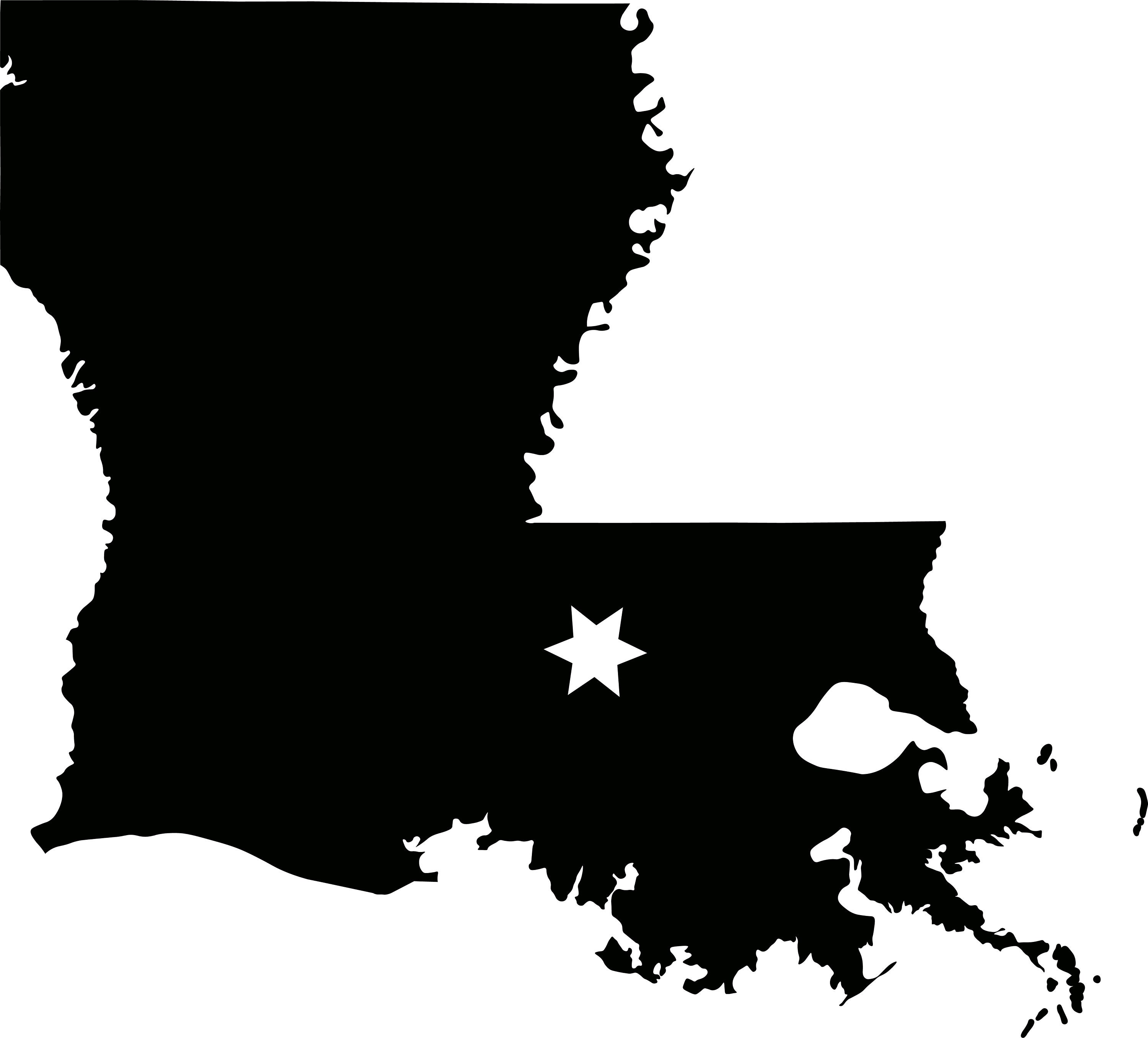 Baton Rouge Louisiana LA Capital City Location on a State Map | Etsy