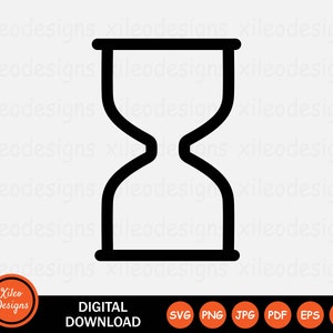 Hourglass Icon SVG Time Clock Timer Countdown Sand Flow Digital ...