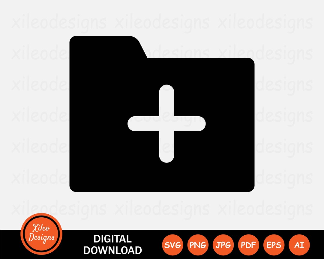 Add Folder Icon SVG New File Additional Document Plus Png Jpg Eps Ai ...