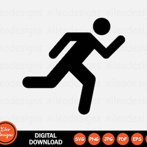 Sprinting Icon SVG Running Run Dash Sprint Athlete Fast Png Jpg Eps Ai ...