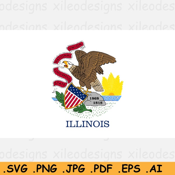 Illinois Logo Svg - Etsy