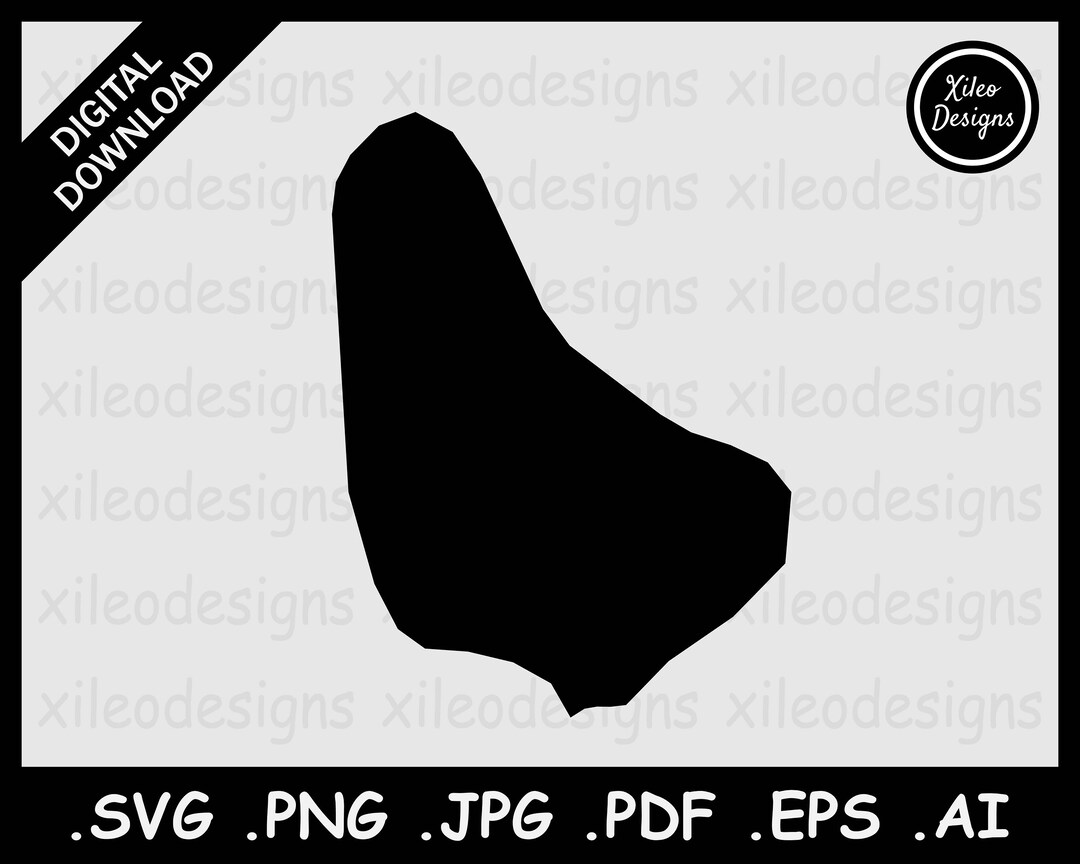 Barbados Map SVG, Barbadian Bajan Country National Border Boundary ...