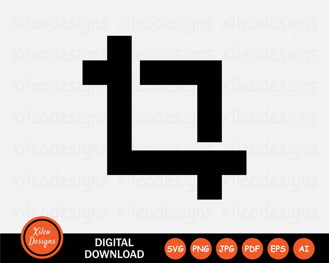 Crop Icon SVG Photo Border Frame Square Line Edit Cut Png Jpg Eps Ai ...