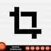 Crop Icon SVG Photo Border Frame Square Line Edit Cut Png Jpg Eps Ai ...
