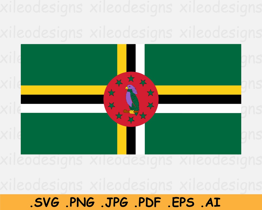 Dominica National Flag SVG, Dominican Nation Country Banner, Cricut Cut ...