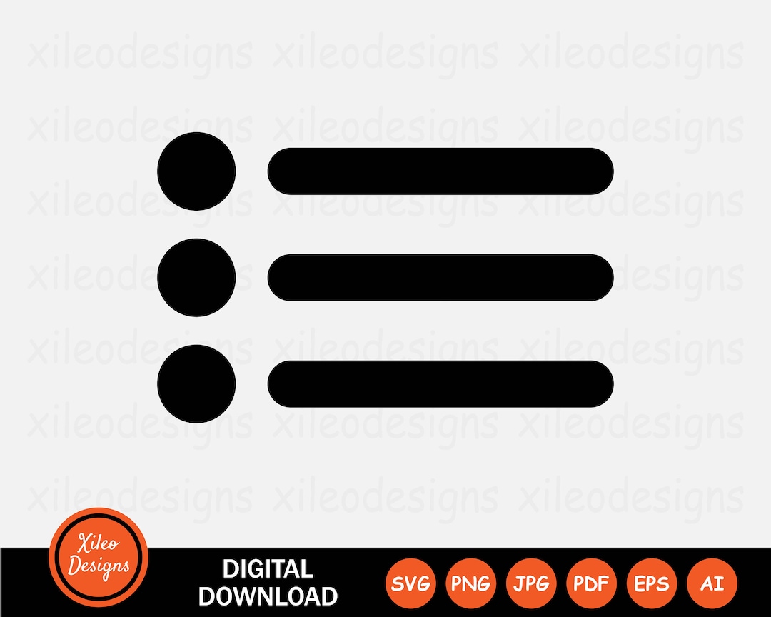 Menu List Icon SVG App Navigation Option Dropdown Lines Graphic Vector ...