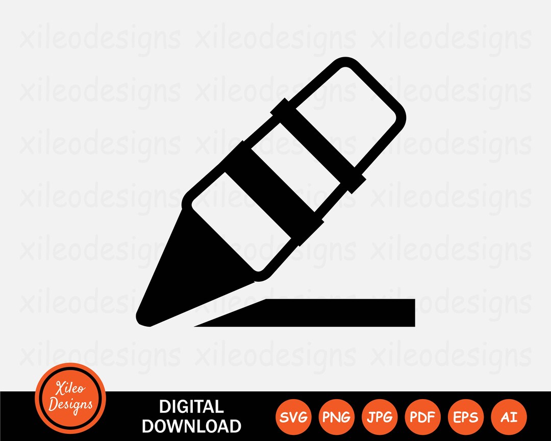 Crayon Icon SVG Highlighter Pen Coloring Pencil Writing Graphic Vector ...