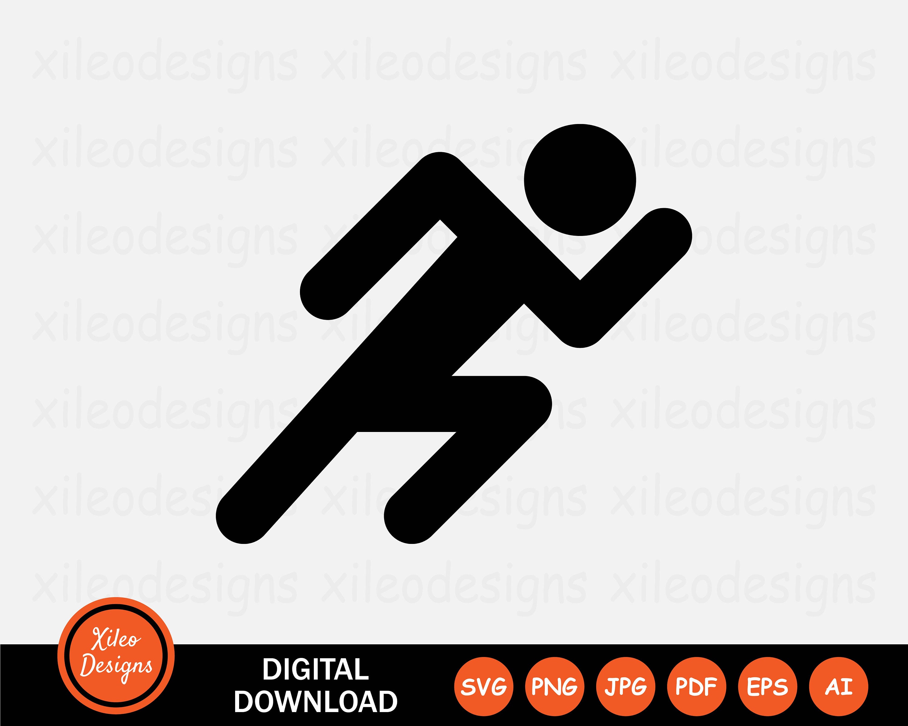 Sprint Icon SVG Sprinting Sports Athlete Fitness Speed Run Running ...