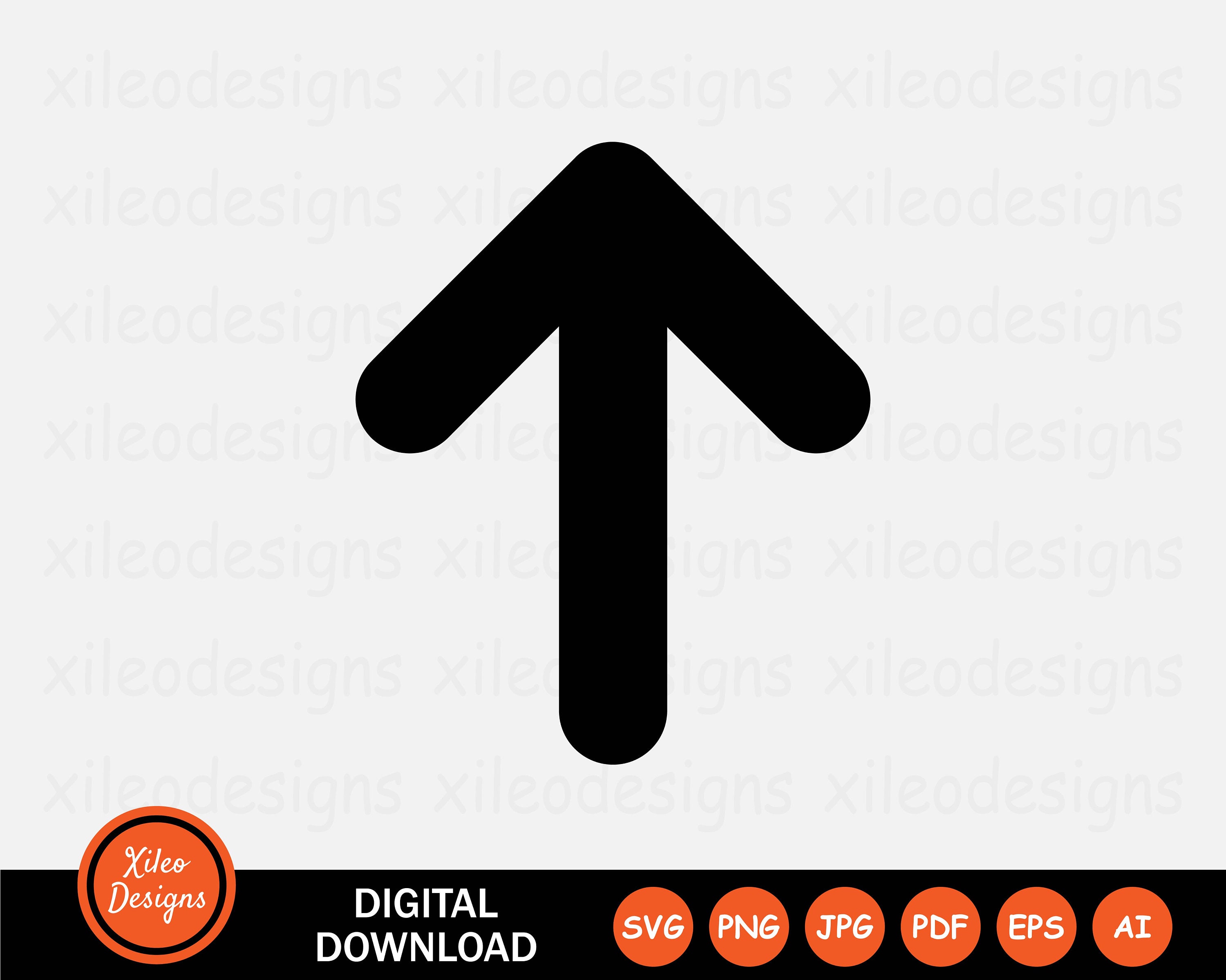 Up Arrow Icon SVG Upward Upload Above Ahead North Enter Entrance Path ...