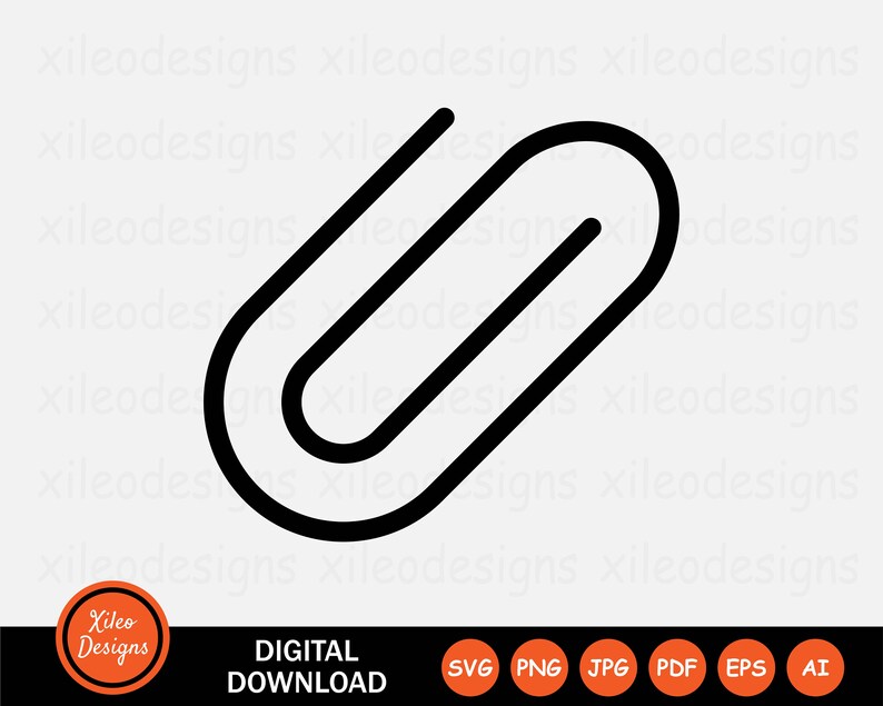 Paperclip Icon SVG Attachment Document Email File Note Png Jpg Eps Ai ...