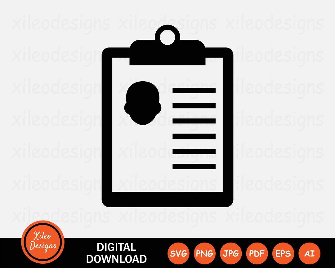 Employee Report Icon SVG Job Resume Application Profile Png Jpg Eps Ai ...