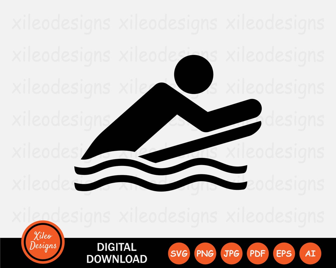 Bodyboarding Icon - SVG Body Boarding Surf Surfing Surfer Ride Wave ...