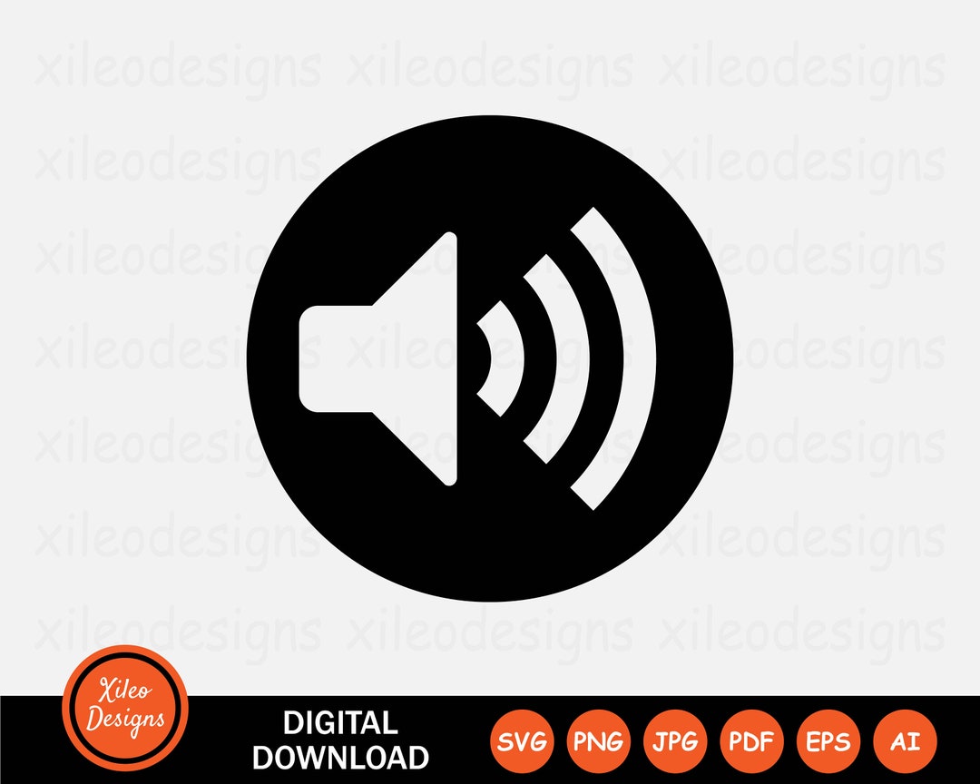 Icono de volumen máximo SVG Circle Round Max Up Loud Sound Music Media ...