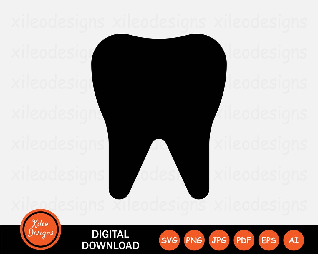 Molar Teeth Icon SVG Dental Teeth Oral Care Dentist Sign Symbol Cricut ...